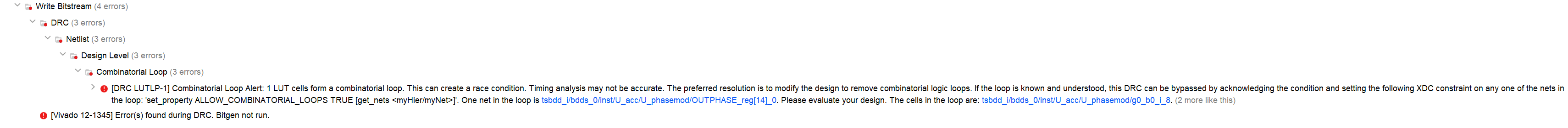 Vivado Combinatorial Loop Alert问题 [DRC LUTLP-1]-CSDN博客