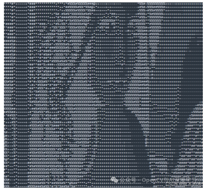 Opencv与ai深度学习 基于python和opencv将图像转为ascii艺术效果 Csdn博客