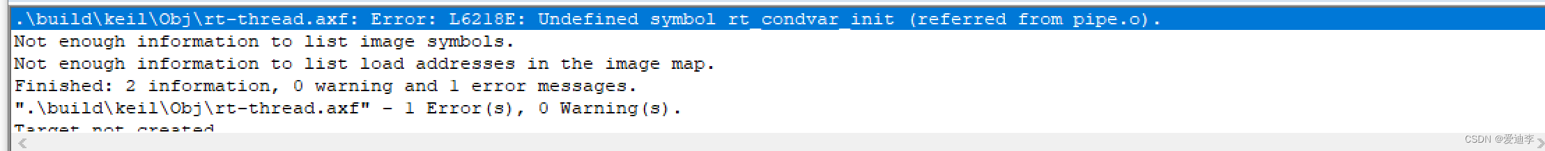 使用RT_thread官方BSP报错Undefined symbol rt_thread_create (referred from main.o)._rtthread undefined ...