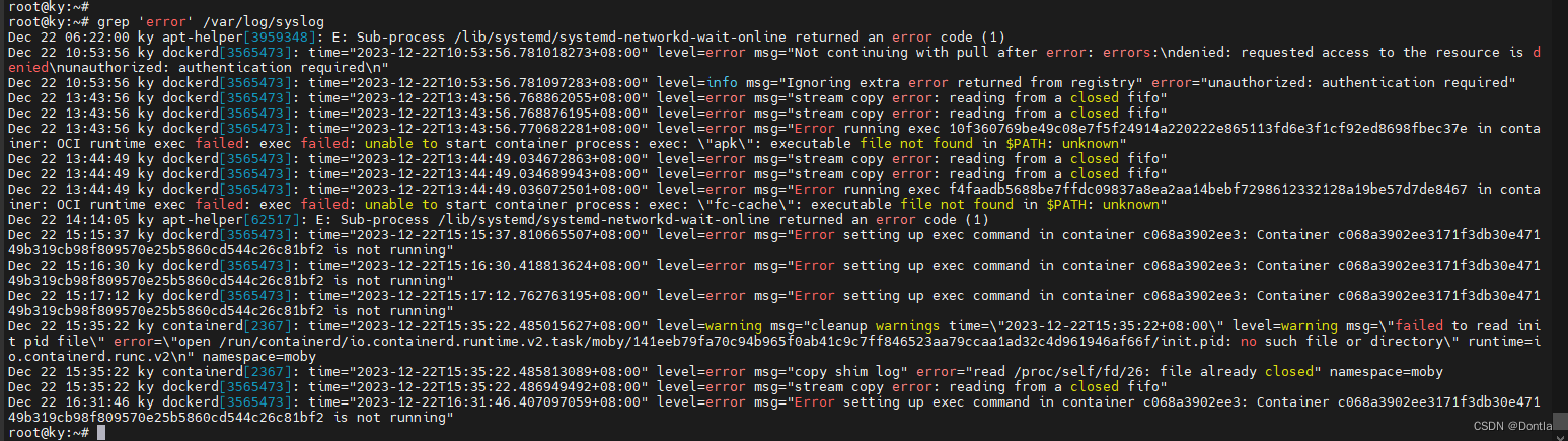 Linux syslog介绍（Linux、UNIX系统中一种标准消息记录系统。可记录操作系统或应用程序运行时产生的事件信息：警告、错误信息 ...