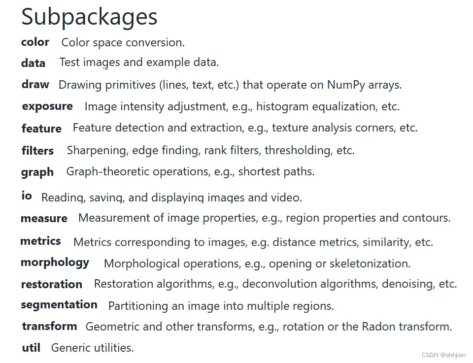 用skimage学习数字图像处理（002）：Skimage各模块初探（上）_skimage.metrics-CSDN博客
