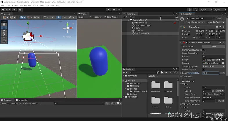 Cinemachine — Free Look Camera的使用-CSDN博客