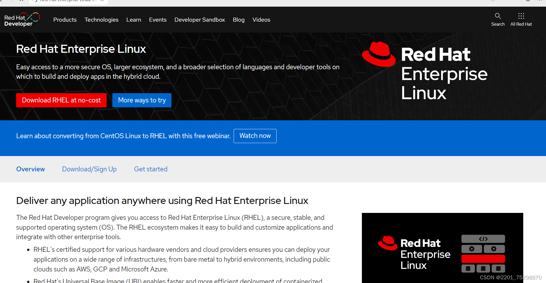 红帽（Red Hat）账号注册以及虚拟机安装_red hat开发人员程序-CSDN博客
