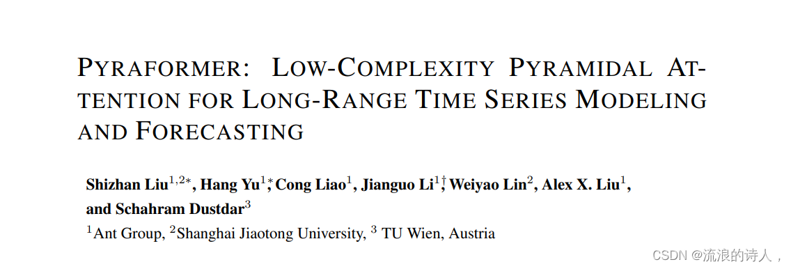 PYRAFORMER: LOW-COMPLEXITY PYRAMIDAL AT TENTION FOR LONG-RANGE TIME ...