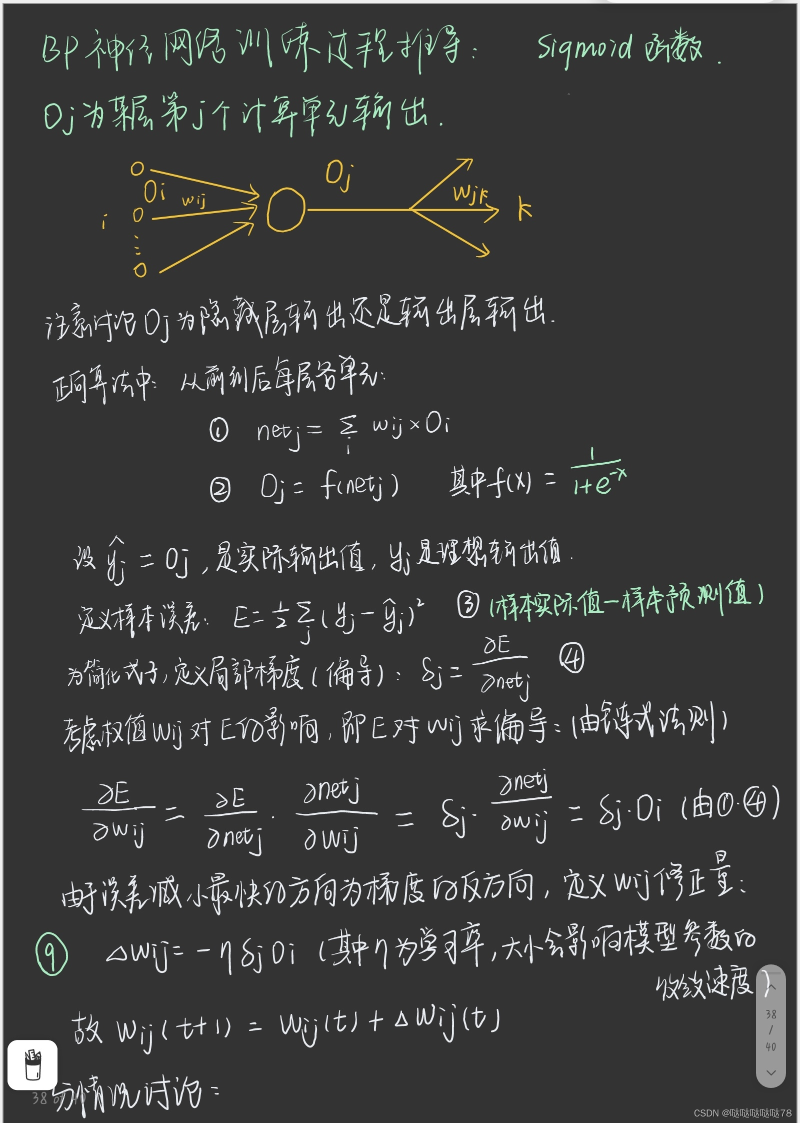 三层BP神经网络推导过程，以Sigmoid函数为激活函数-CSDN博客