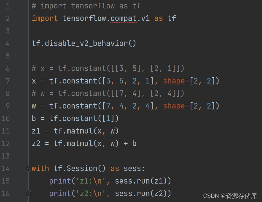 【tensorflow】【python 矩阵乘法】tf.matmul-CSDN博客