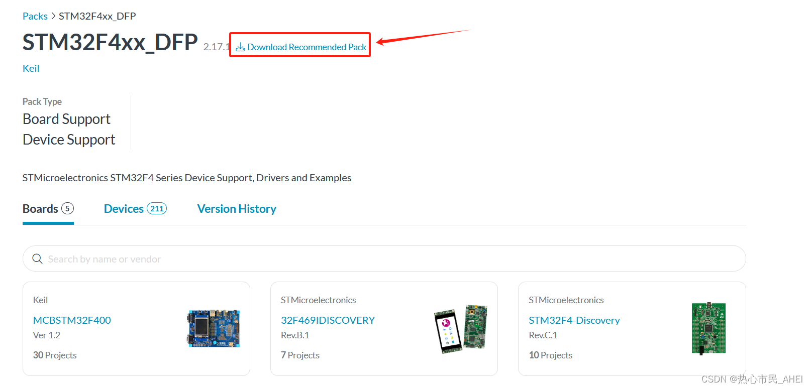 如何下载在官网下载和安装STM32芯片的.pack文件（以STM32F4系列为例）_stm32 pack-CSDN博客