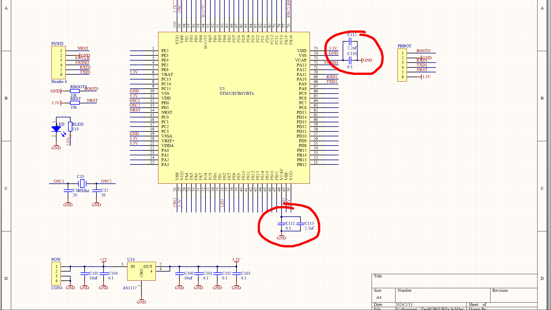 制作STM32H7B0VBTx实验电路板-CSDN博客