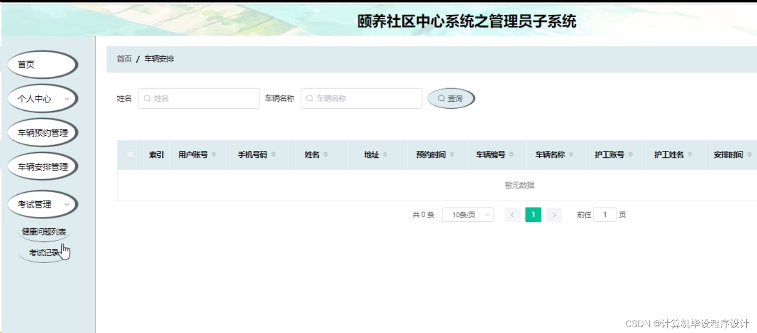 Java毕业设计颐养社区中心系统之管理员子系统（springbootmysqljdk18meven）颐养中心后台管理系统 Csdn博客 1172