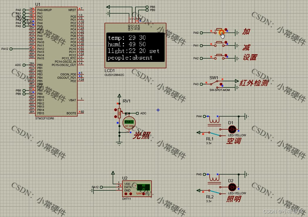 Proteus仿真实例_基于STM32单片机的智能书房系统（仿真文件+程序）24-32f-03_proteus stm32f103仿真-CSDN博客