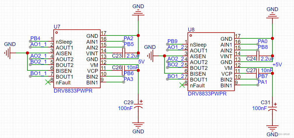 STM32麦轮小车制作——DRV8833驱动N20电机的问题以及解决方案_drv8833pwpr原理图-CSDN博客