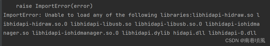 ImportError: Unable to load any of the following libraries: hidapi.dll libhidapi-0.dll_unable to ...