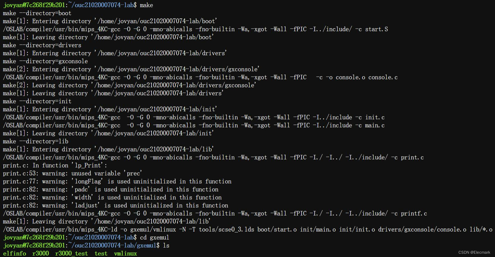 中国海洋大学-北航操作系统OS实验lab1 内核、Boot 和 printf_北航操作系统lab1-CSDN博客