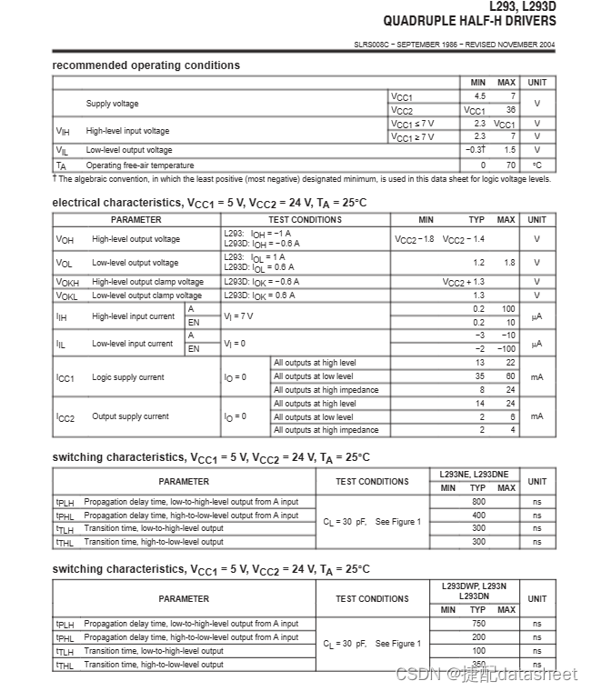 L293D的引脚配置说明及参数介绍分享_l293d芯片介绍-CSDN博客