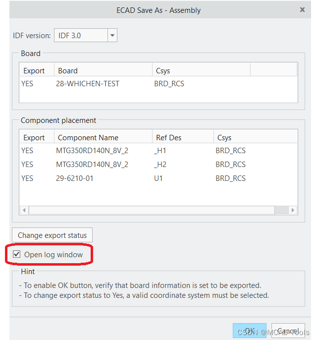 ME使用Creo将PCB板装配导出EMN文件，Layout Engineer在Allegro导入该文件时，发现部分零件丢失_creo读取pcb ...