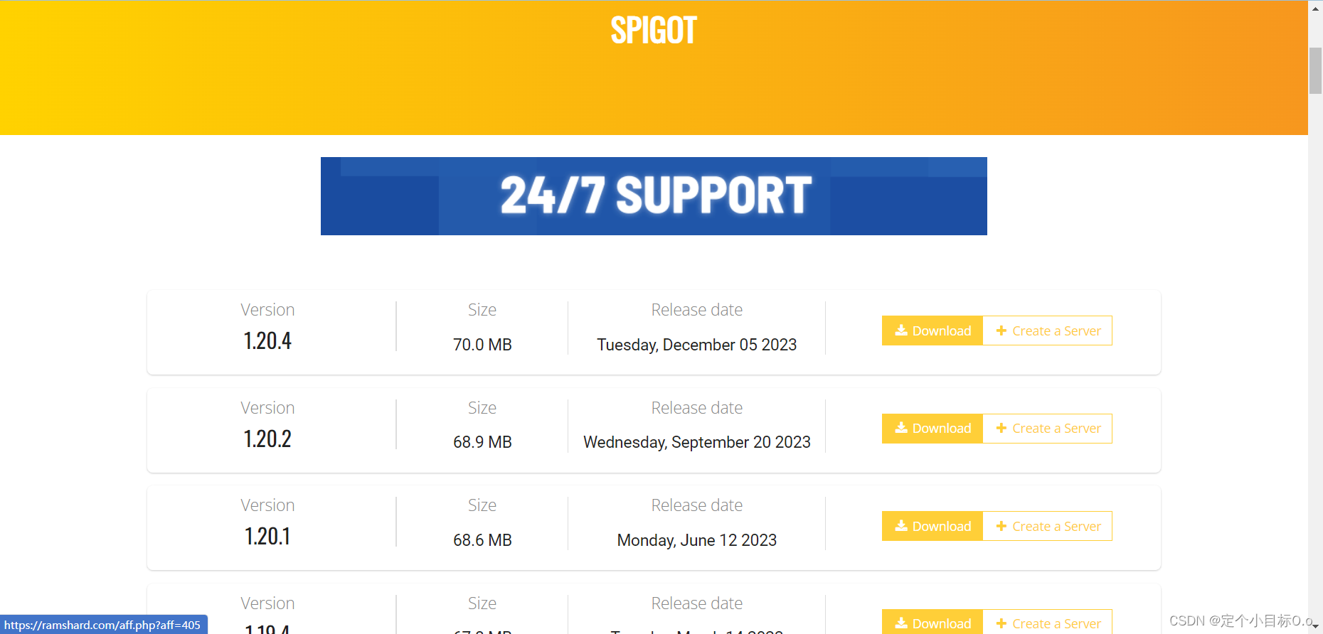 我的世界Bukkit插件开发-第一章-初始环境搭建-搭建基于spigot核心的服务器-并连接客户端......_spigot服务器核心下载-CSDN博客