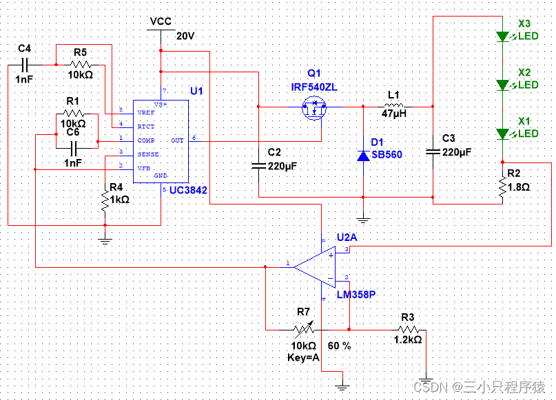 基于BUCK电路和UC3842芯片的高效LED灯驱动电源_uc3842buck-CSDN博客