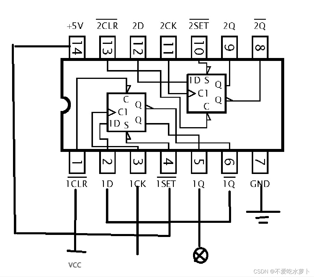 数电实验 三/四/八进制加法器or减法器(实验平台：74HC74)_7474加法器-CSDN博客