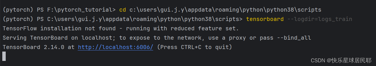tensorboard : 无法将“tensorboard”项识别为 cmdlet、函数、脚本文件或可运行程序的名称。请检查名称的拼写，如果包括路径，请确保路径正确，然后再试一次。-CSDN博客