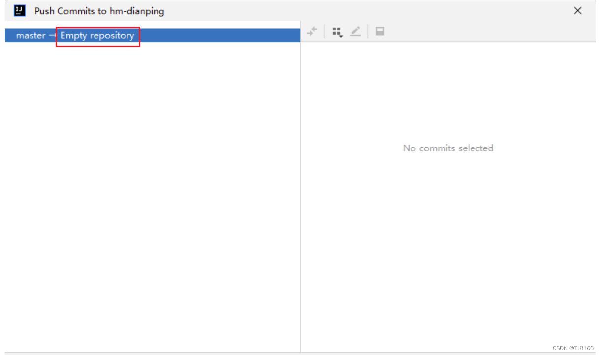 Idea用git将项目push的时候，显示Empty repository_idea push代码显示empty repository-CSDN博客