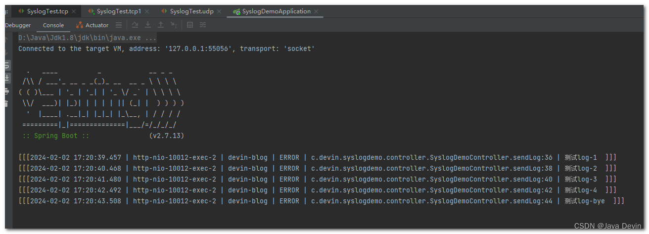 使用logback发送syslog日志、syslog发送UDP/TCP协议、自定义Appender发送syslog日志_logback syslog-CSDN博客