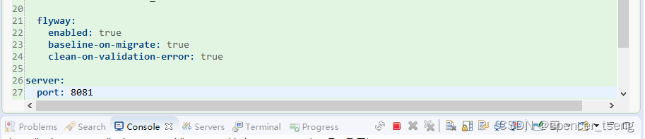 org.flywaydb.core.api.FlywayException: Found non-empty schema(s) `db` but no schema history ...