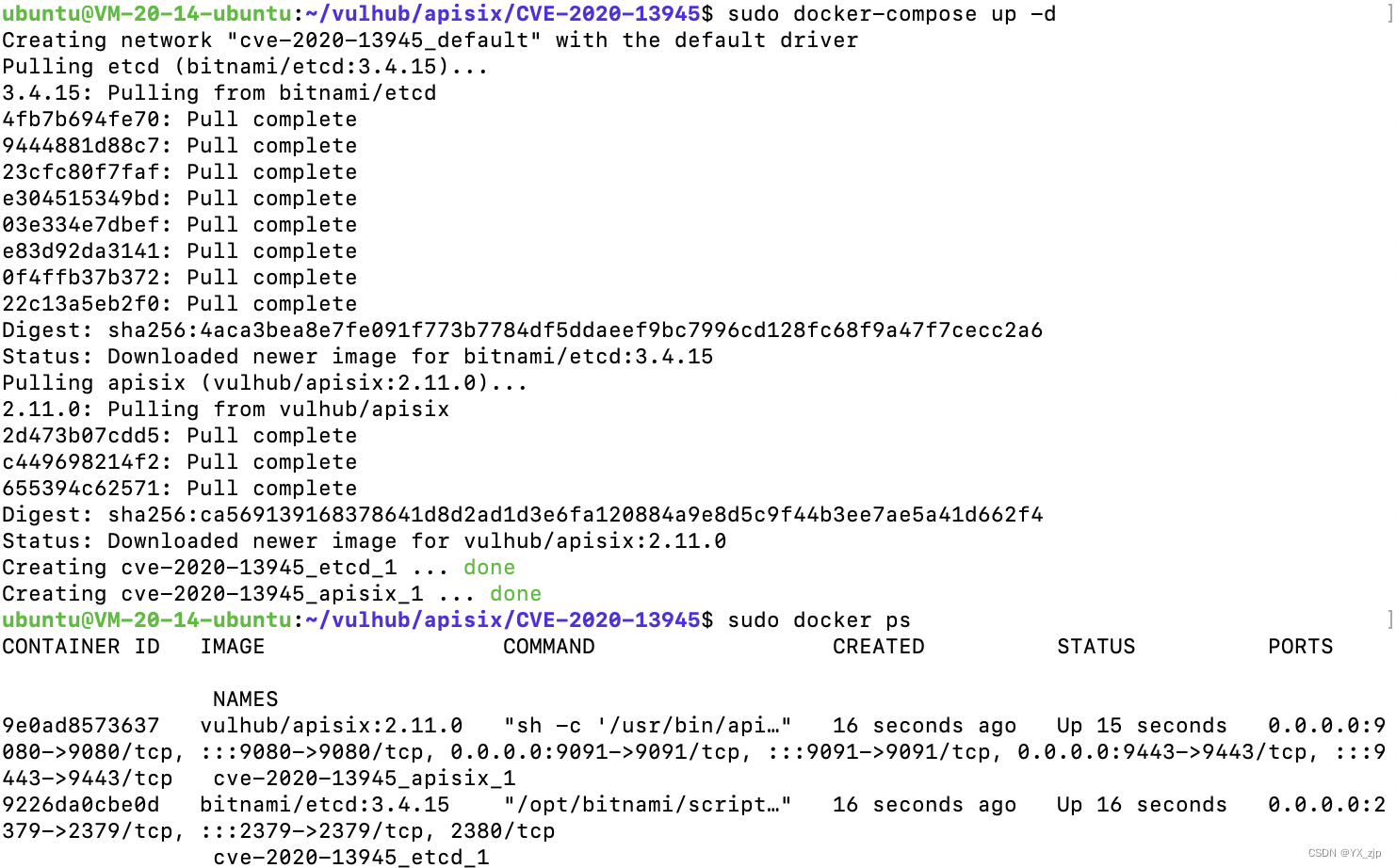 复现vulhub中Apache APISIX 默认密钥漏洞（CVE-2020-13945）-CSDN博客