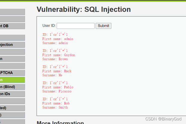 使用DVWA复现SQL注入漏洞（手工+sqlmap）-CSDN博客