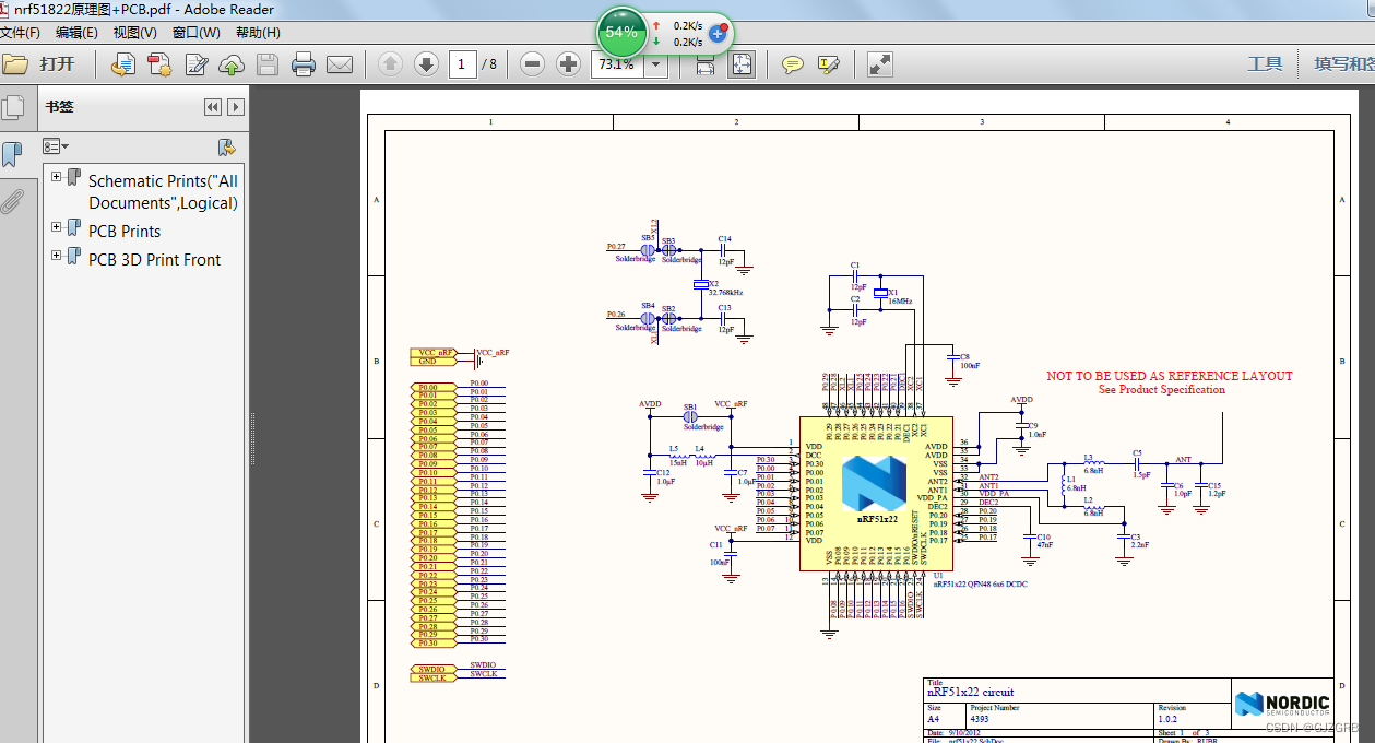 基于蓝牙NRF51822芯片硬件参考设计（原理图+PCB）+NRF51822智能手环设计方案+技术资料_51822参考原理图-CSDN博客