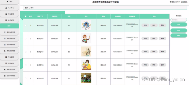基于springbootvue的高校教务管理系统（源码文档部署讲解）基于springboot的教务管理系统的研究主要内容 Csdn博客 