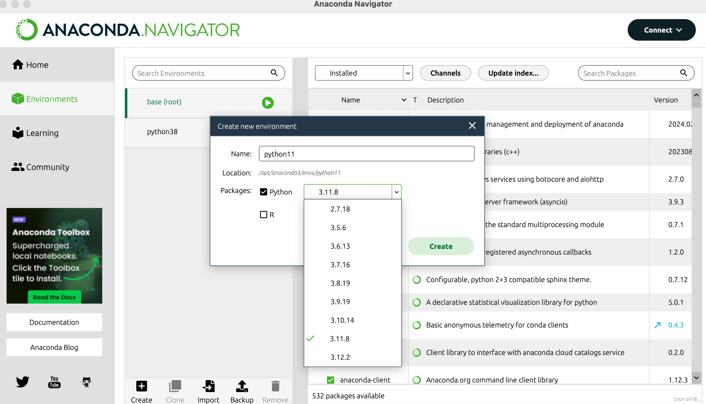 mac系统安装anaconda并在PyCharm使用相应的环境_在苹果macos monterey12.0.1系统中安装anaconda-CSDN博客