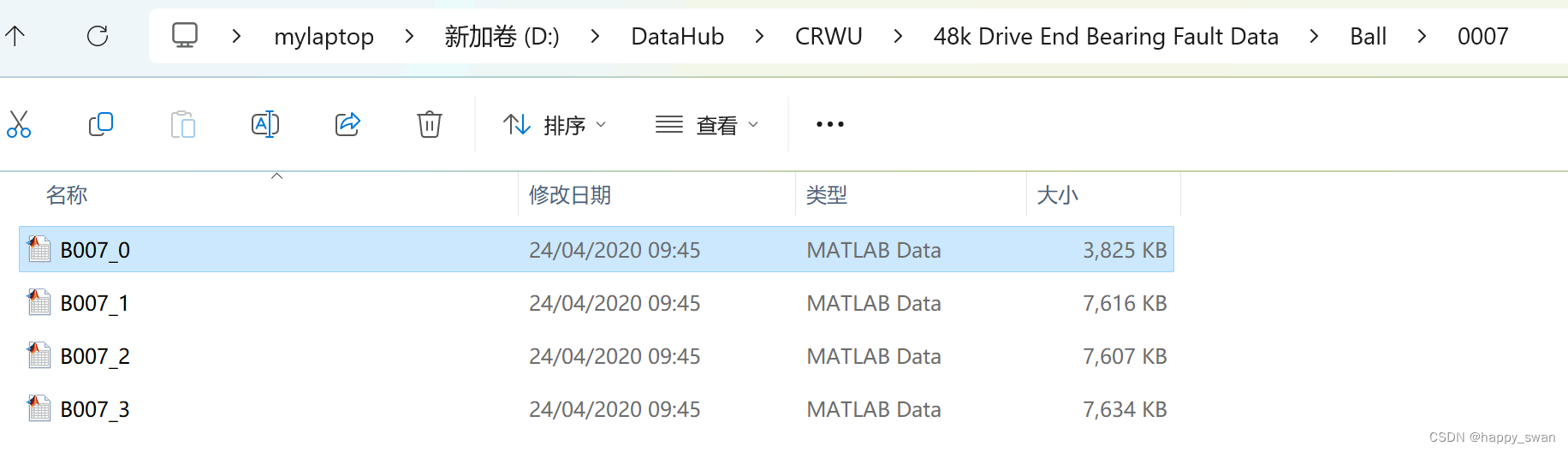 CWRU 采样频率48kHz的驱动端故障数据序号对照表整理_驱动端 cwru-CSDN博客