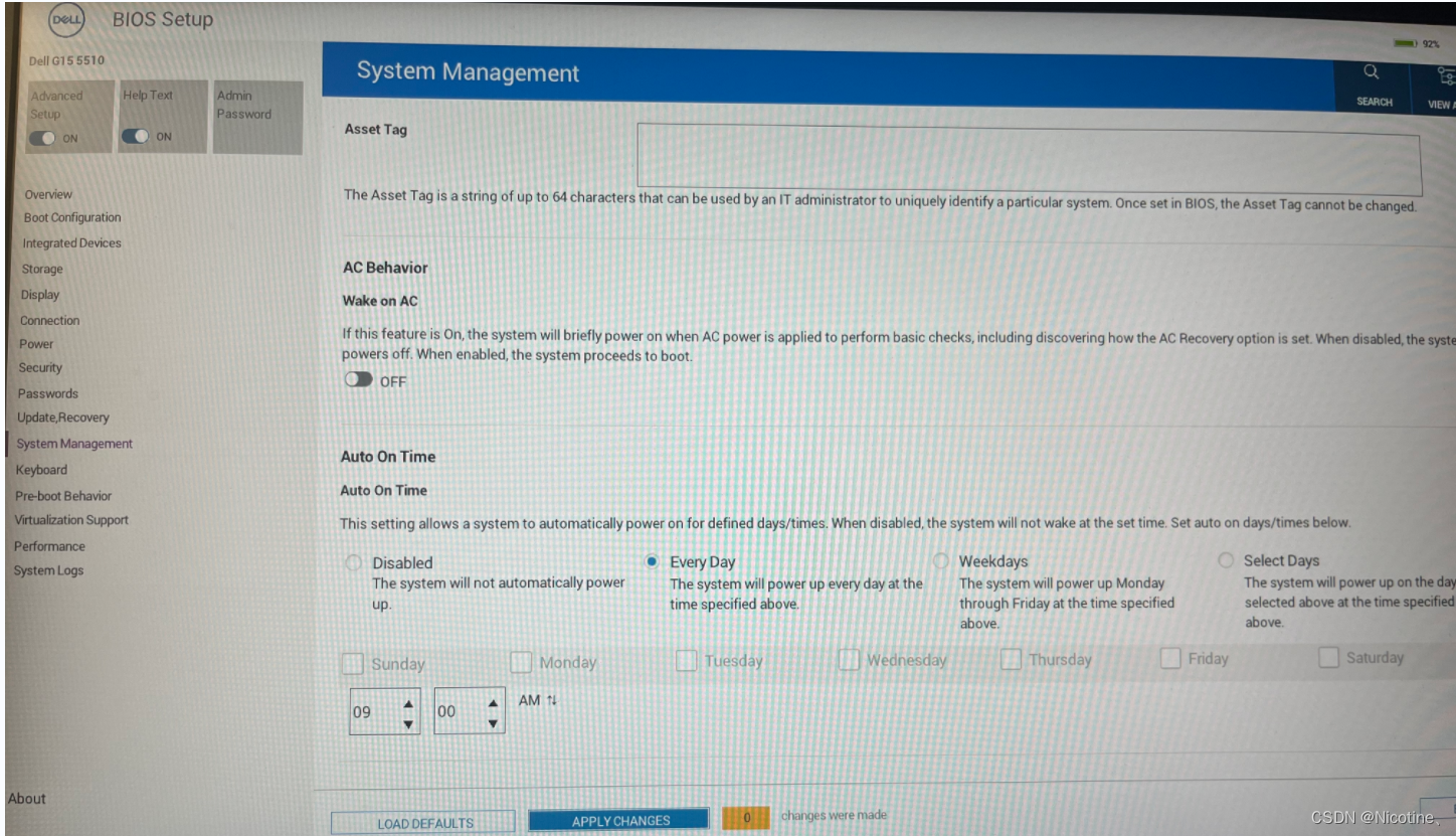 戴尔 DELL G15 5510 BIOS设置定时开机_dell 定时开机-CSDN博客