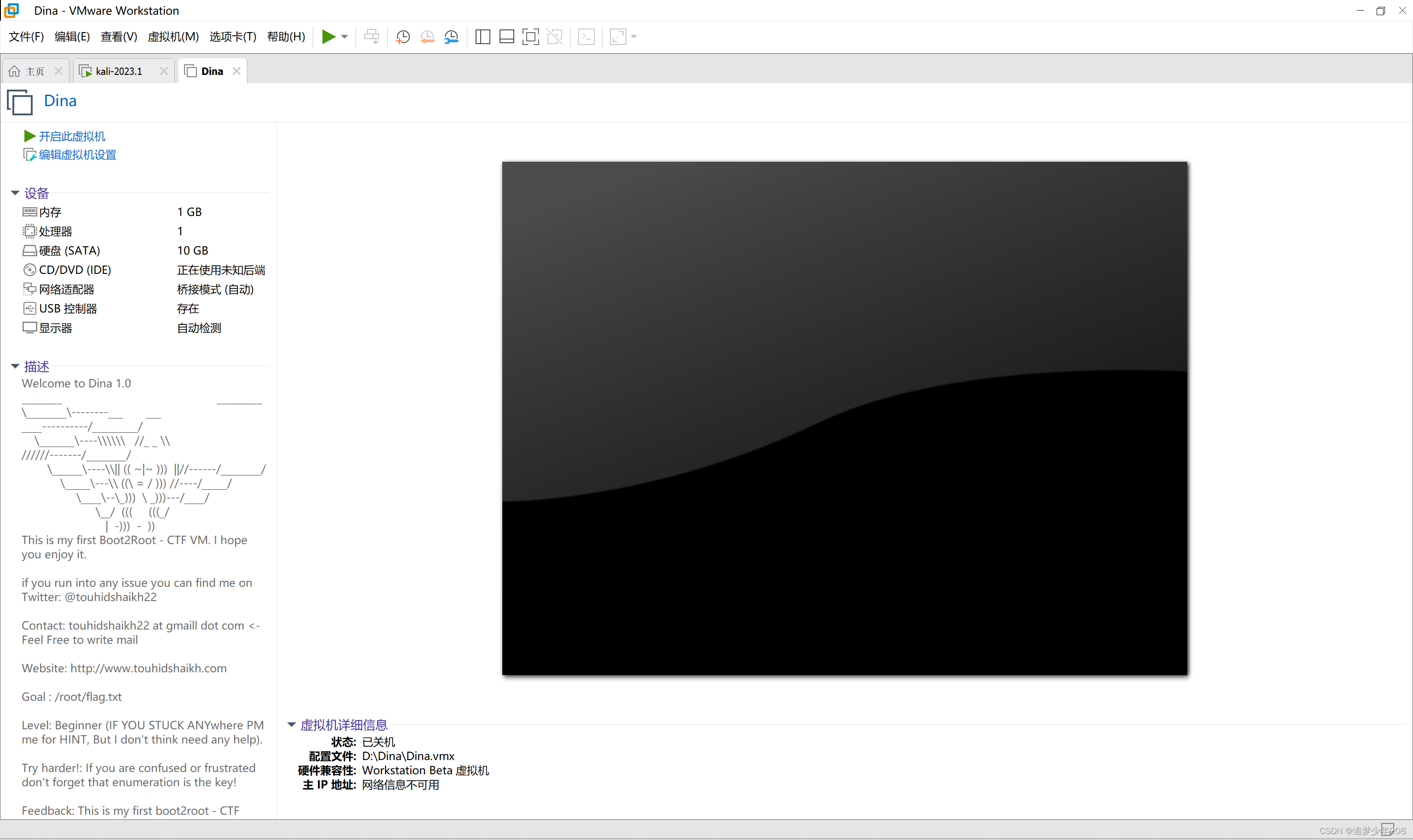 vulnhub-1：Dina_csdn dina-CSDN博客