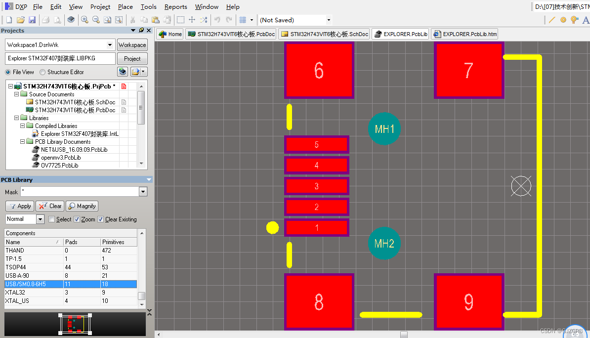 基于stm32h743vit6单片机最小系统核心板硬件（原理图pcb封装库）工程文件，ad09设计工程文件stm32h743vit6原理图 Csdn博客