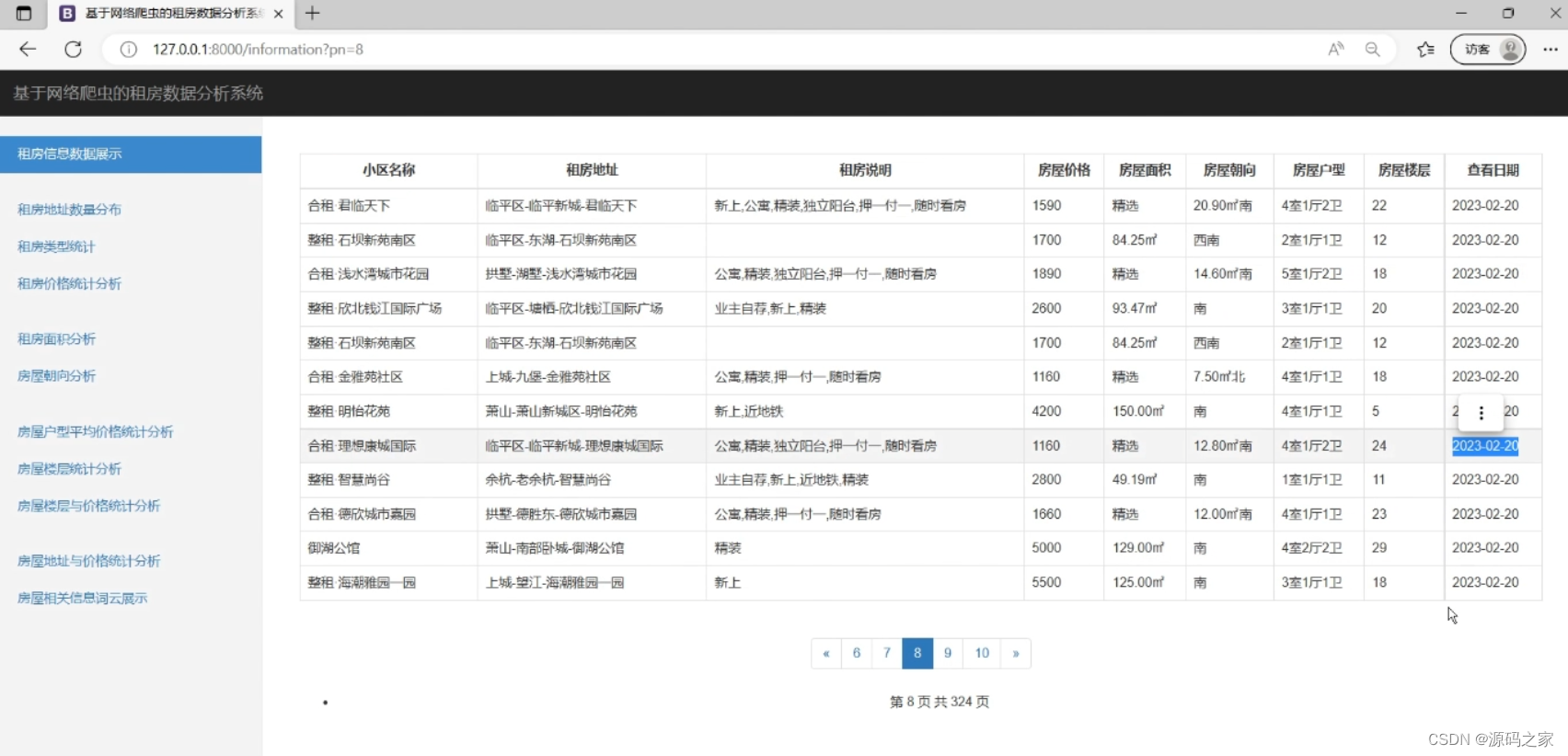 毕业设计：python租房数据爬取分析可视化系统 爬虫全国租房数据echarts可视化django框架（附源码文档） Python爬 