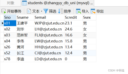 数据库实验3_数据更新_(3)在students表中使用sql语句将姓名为李迪的学生的学号改为s70。-CSDN博客