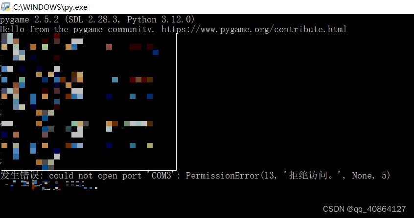 Python串口通信could Not Open Port ‘comx‘ Permissionerror13 ‘拒绝访问。‘ None 1192