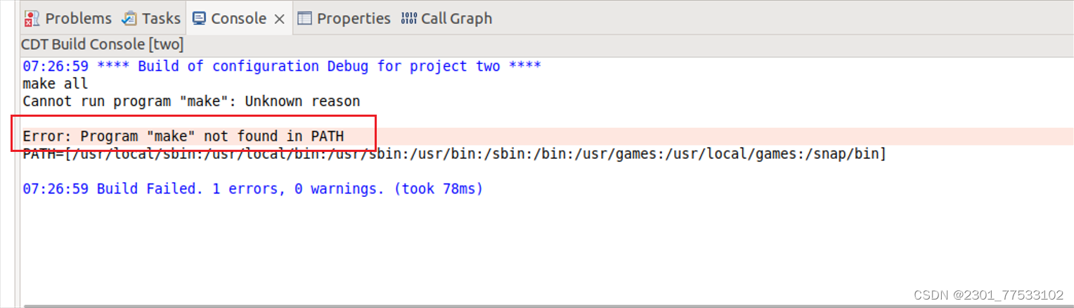 关于Ubuntu系统使用eclipse运行c/c++时出现Error:Program “make“ not found in PATH的解决方法_program "make" not ...