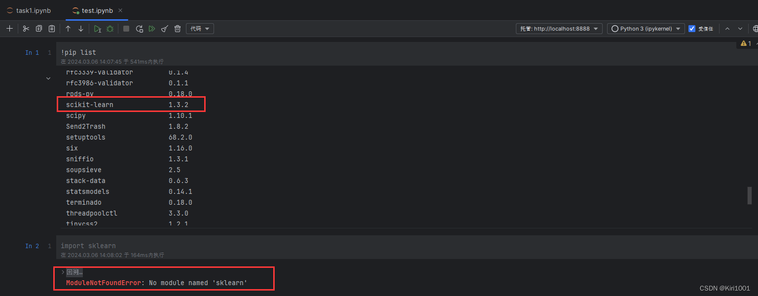 解决问题：Jupyter中无法导入scikit-learn_jupyter找不到sklearn-CSDN博客