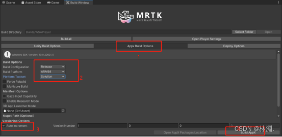 Unity发布appx包部署HoloLens2设备_unity部署hololens2-CSDN博客