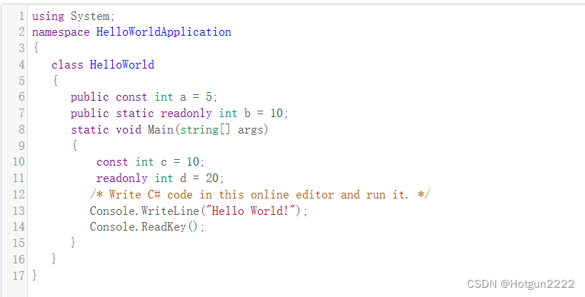 【unityandandc】const修饰符和readonly修饰符笔记unity Color的默认参数是编译时常量 Csdn博客