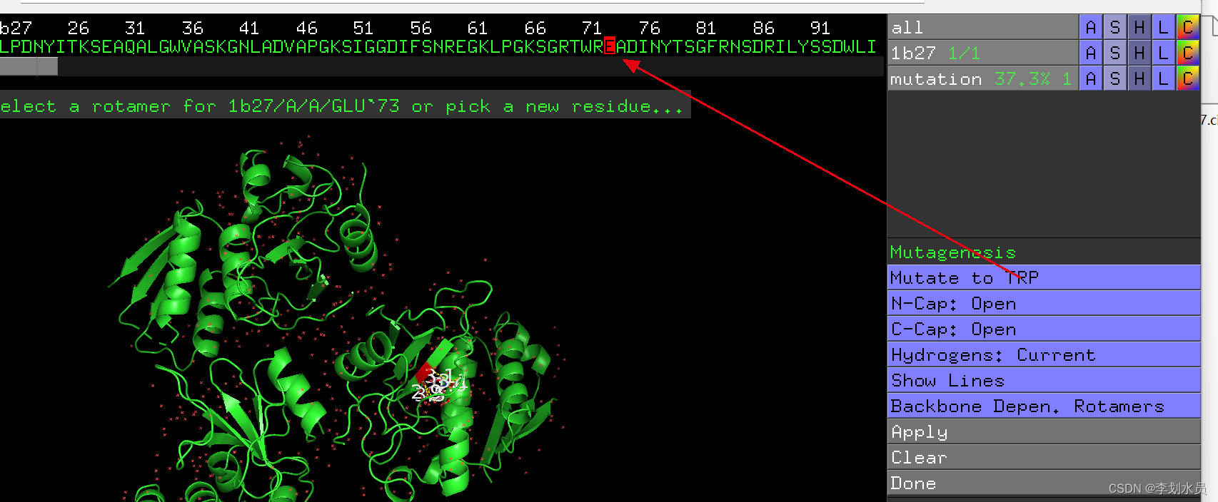 Pymol 常用指令：mutation In Pymolpymol点突变 Csdn博客 