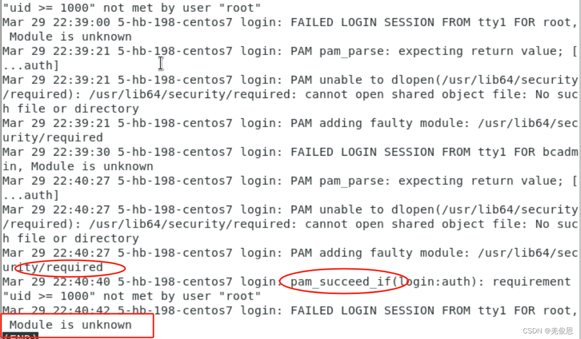 Linux无法登录报错：module is unknown-CSDN博客
