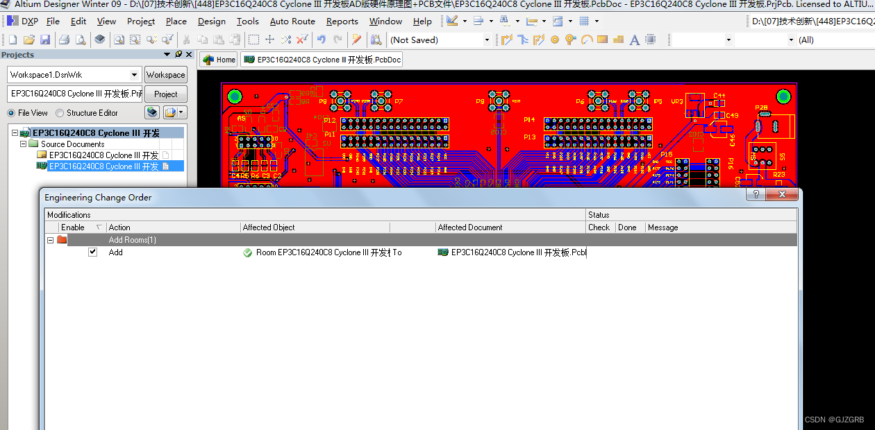 基于ep3c16q240c8hy57v641620 Cyclone3 Fpga应用开发板硬件（原理图pcb封装库）工程文件 Csdn博客 7621
