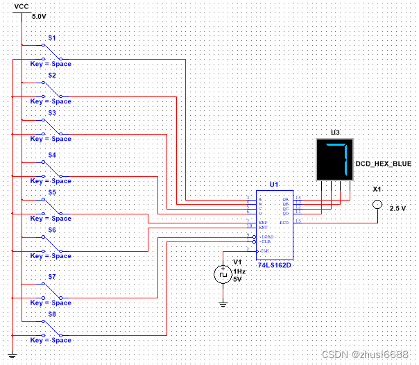 Multisim14.0仿真应用设计（三十二）74LS162 十进制同步计数器应用仿真-CSDN博客
