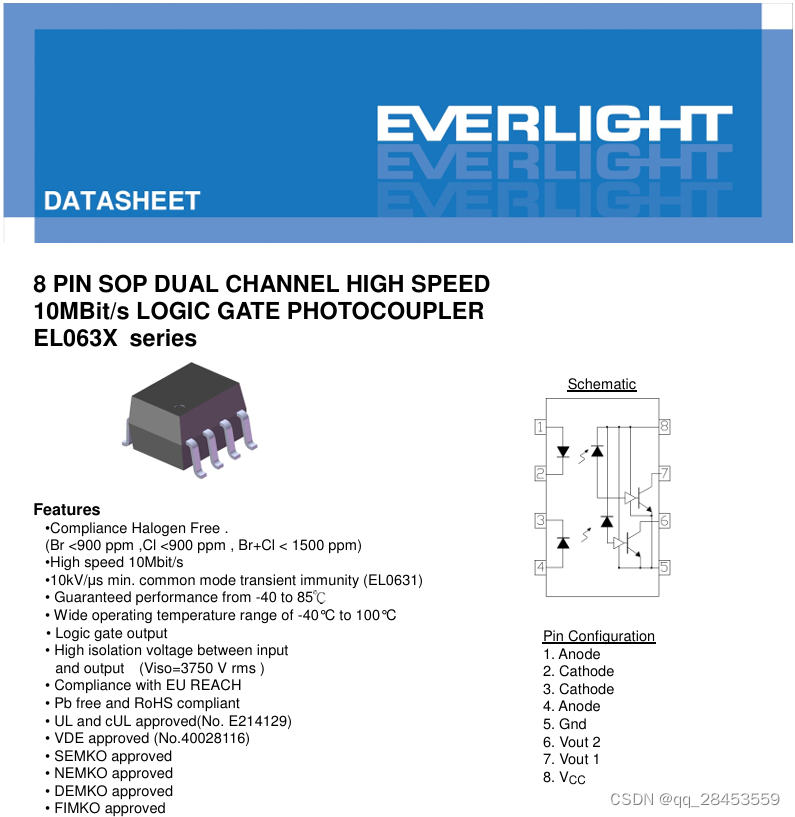 求助大佬帮忙在Proteus元件网站Component Search Engine上下载EL0631(TA)系列高速光耦元件包 ...