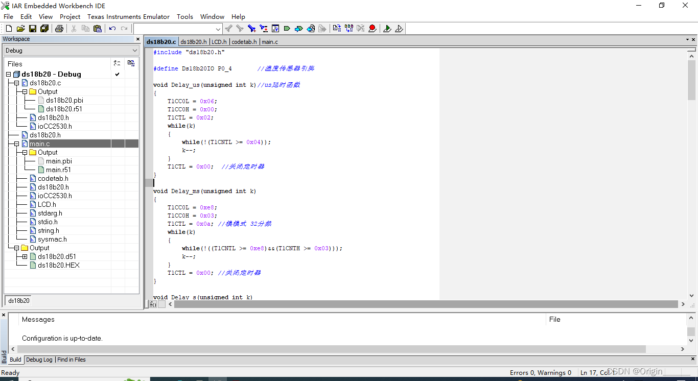 基于cc2530获取ds18b20温度值，串口调试一直显示的DS18B20:4080.0，如何解决呢？_cc2530与ds18b20温度传感器 ...