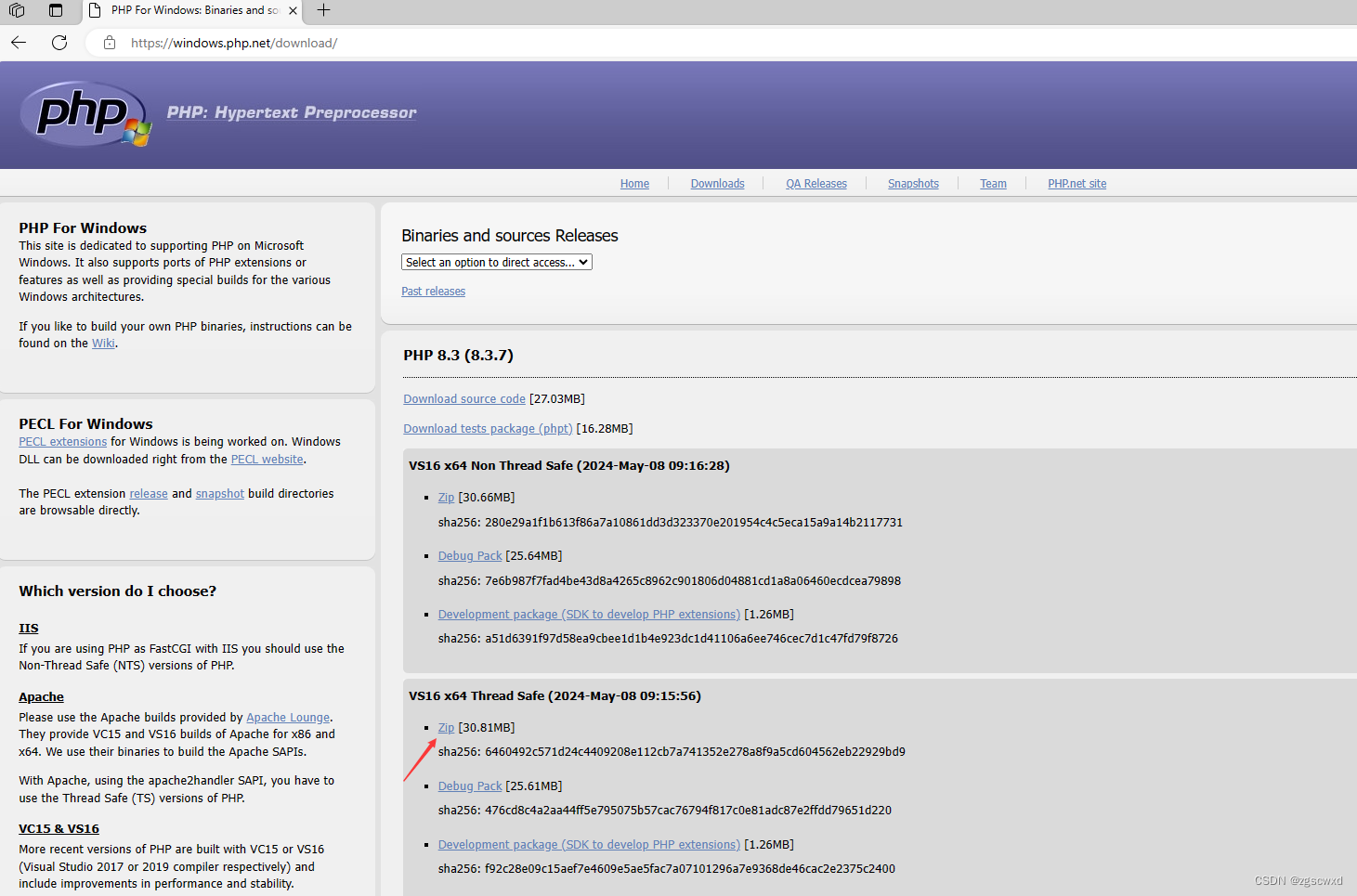 【小白专用24.5.30已验证】windows 11 安装PHP8.3 +Apache2.4_windows安装php-CSDN博客